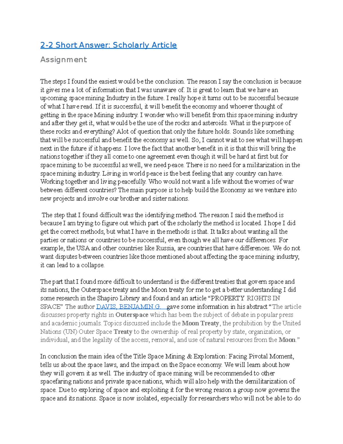 2 2 Short Answer Scholarly Article - 2-2 Short Answer: Scholarly ...