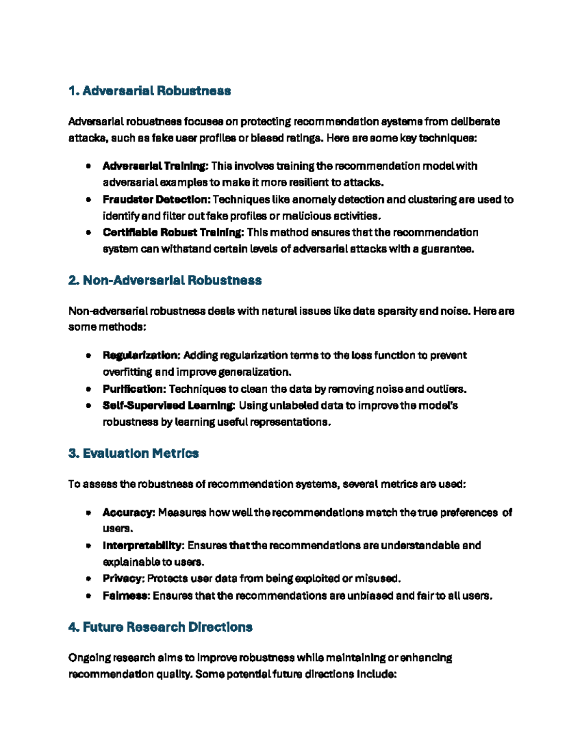 Recommender System - 1. Adversarial Robustness Adversarial robustness ...