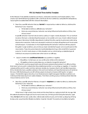 PSY 375 Module One Lab Worksheet - However, when stating objective ...