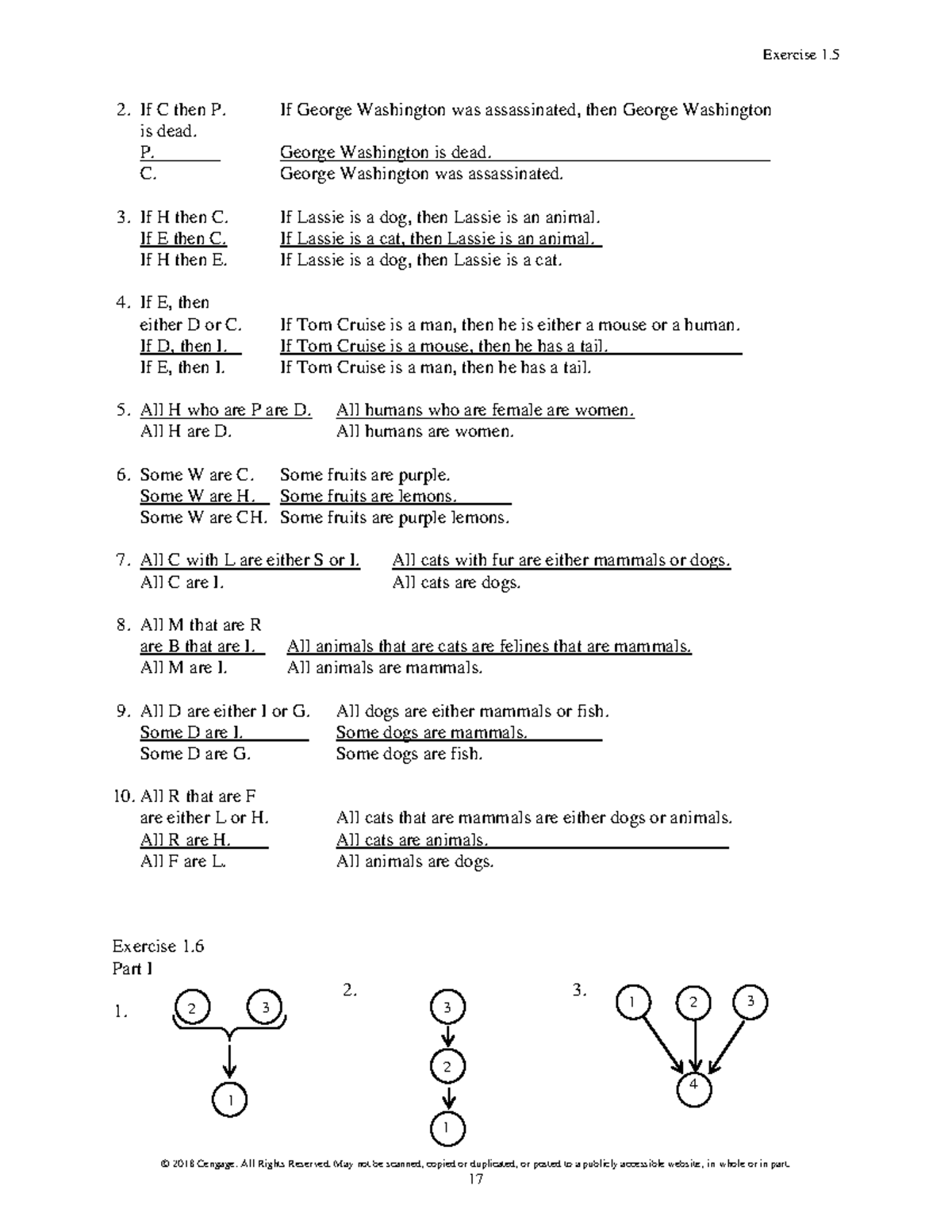 1.6 answer sheet - © 2018 Cengage. All Rights Reserved. May not be ...