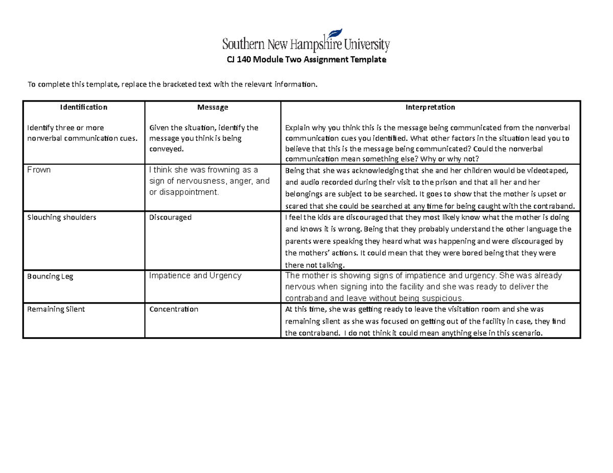 CJ 140 Module Two Assignment Template - Identification Identify three ...