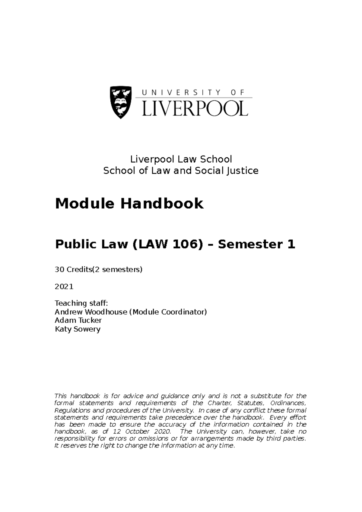 Module Handbook - Liverpool Law School School of Law and Social Justice ...