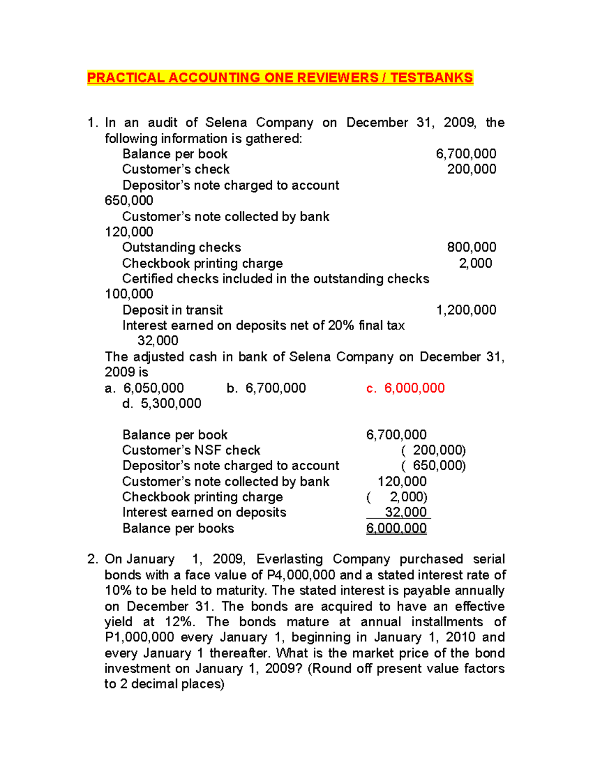 Financial Accounting Reviewer - Review and Practice Material (With ...