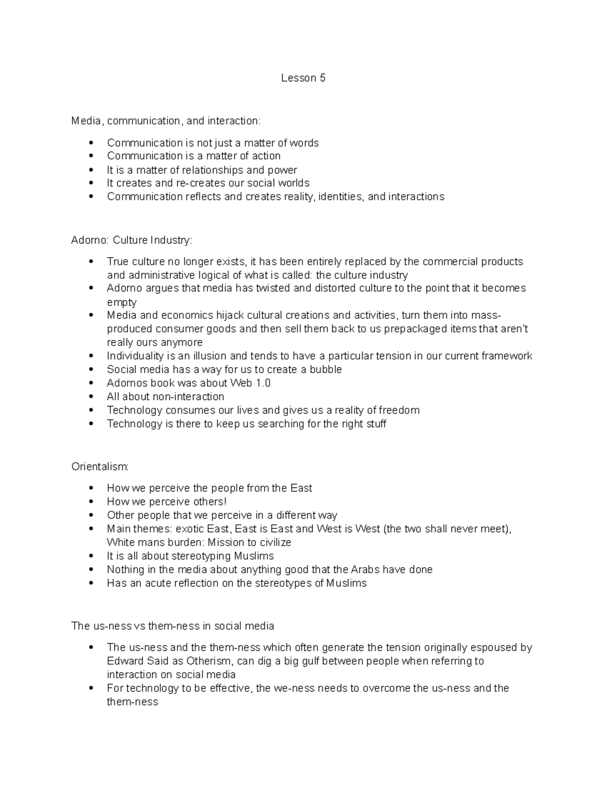 Notes for Lesson 5 Educ 307 - Lesson 5 Media, communication, and ...