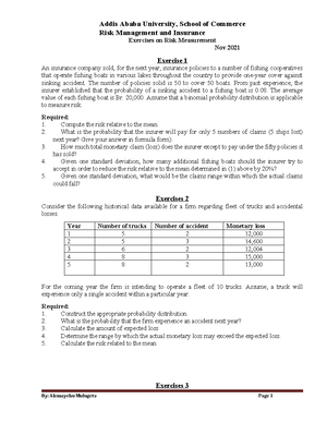 Risk Management and Insurance Chapter 1 - UNIT 1: CONCEPTS IN RISK AND ...
