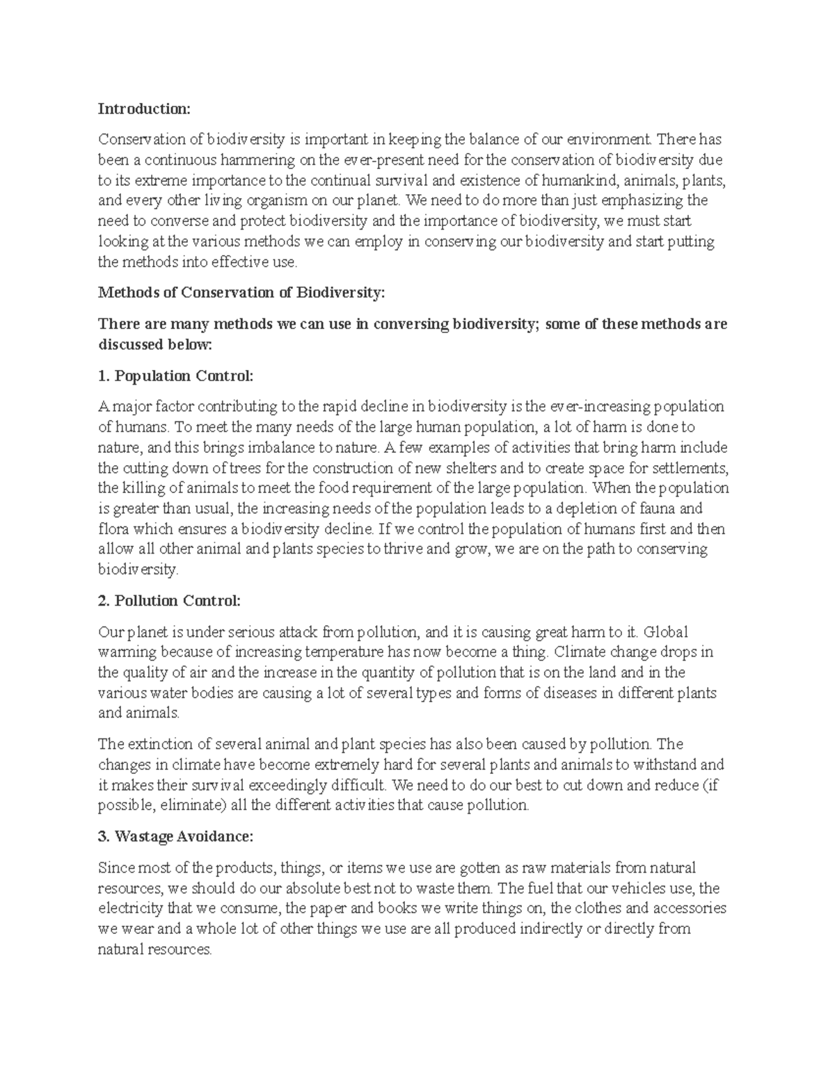 Methods of Conservation of Biodiversity - Introduction: Conservation of ...