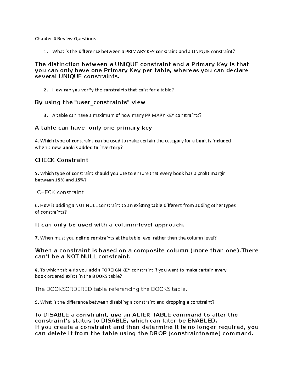 Chapter-4-Review Questions - Chapter 4 Review Questions What is the ...