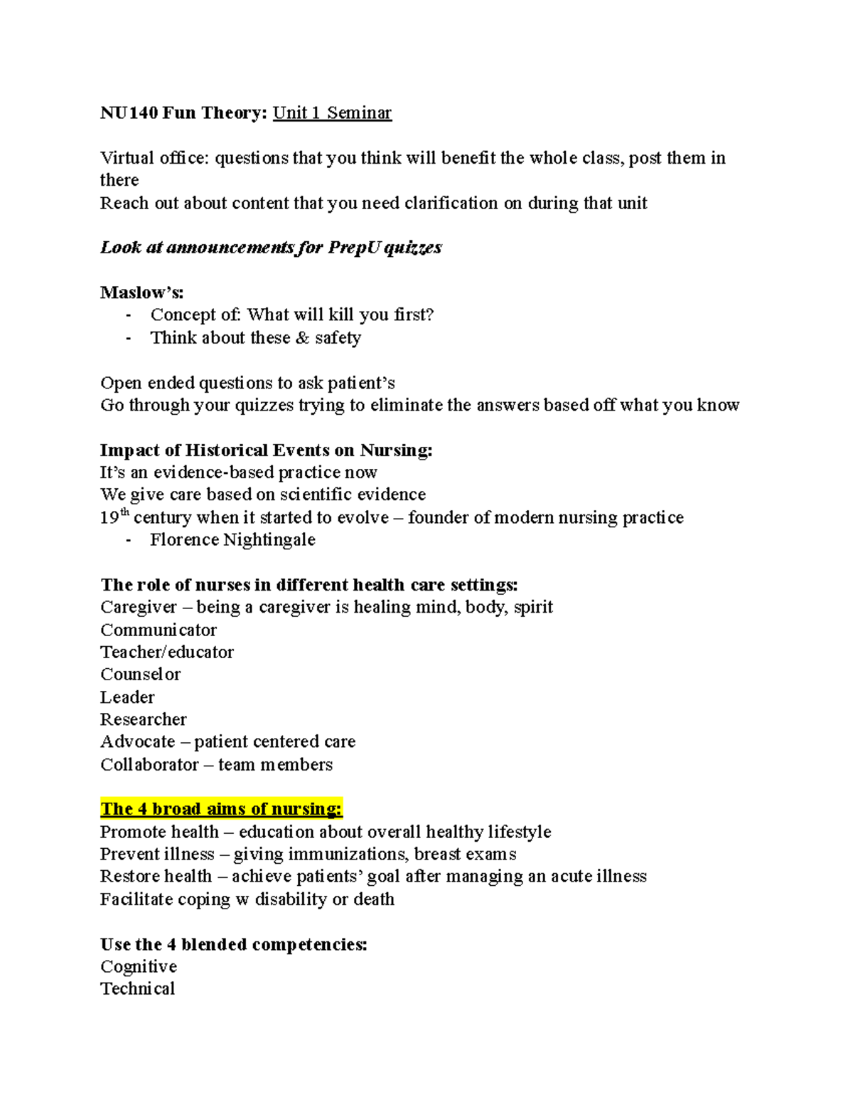 NU140 Unit 1 Sem - This was the first lecture of fundamentals of ...