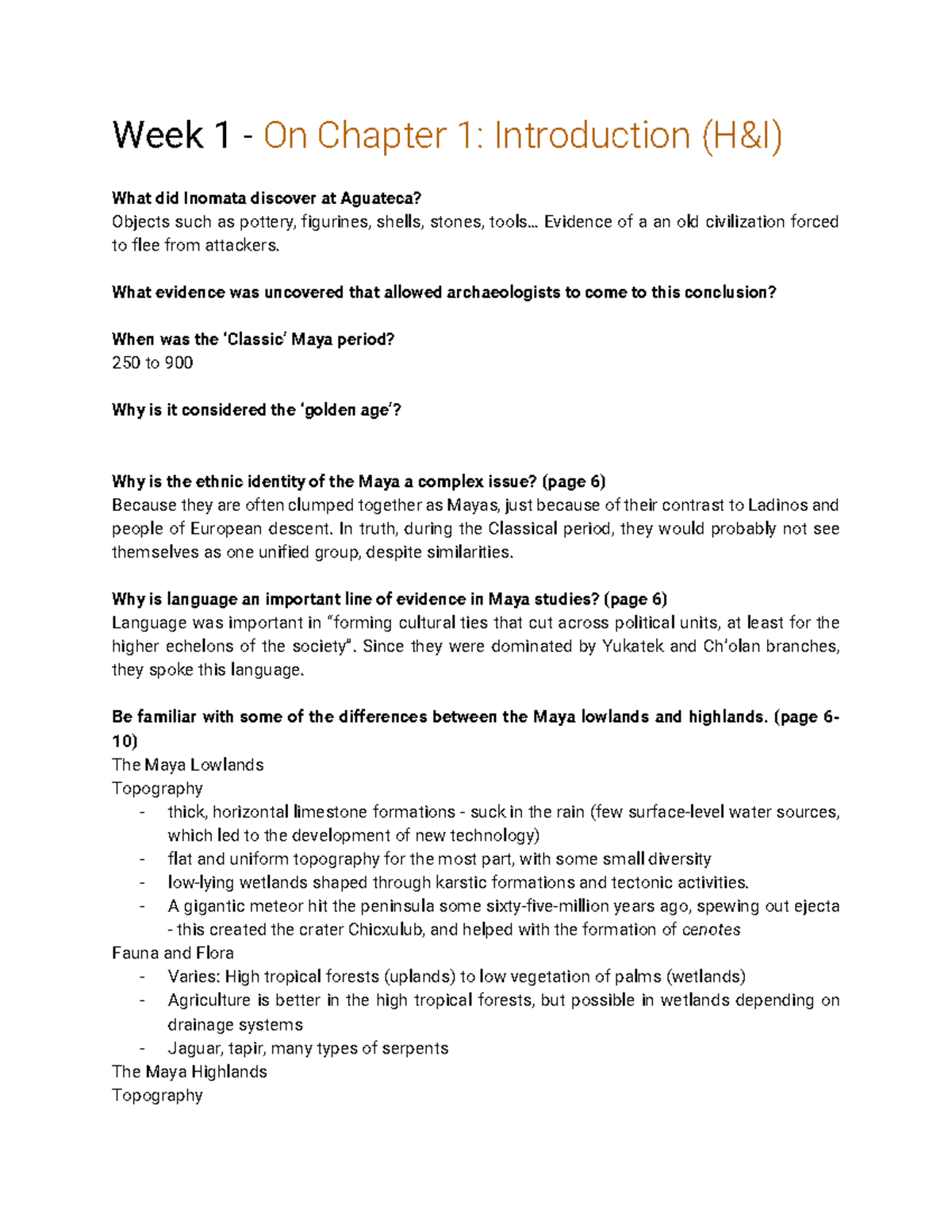 ANTH314 Reading Notes - Week 1 - Week 1 - On Chapter 1: Introduction (H ...