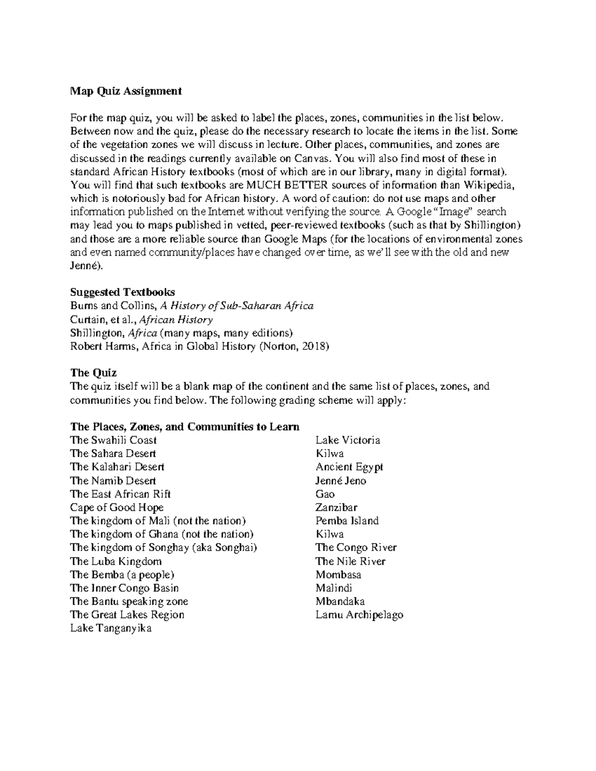 210- Map Quiz - i cant say much - Map Quiz Assignment For the map quiz ...