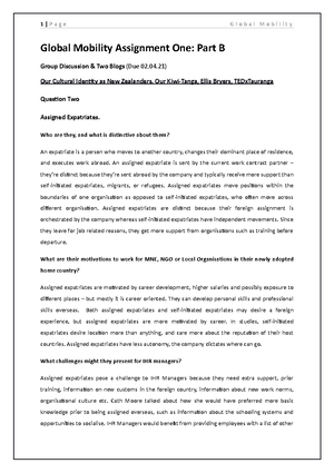 Blog-2 - blog post - Blog Post: Global Change Globalisation is the ...