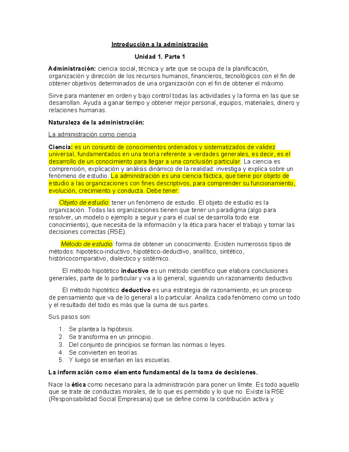 Administraci Ã³n final - Introducción a la administración Unidad 1. Parte 1 Administración ...