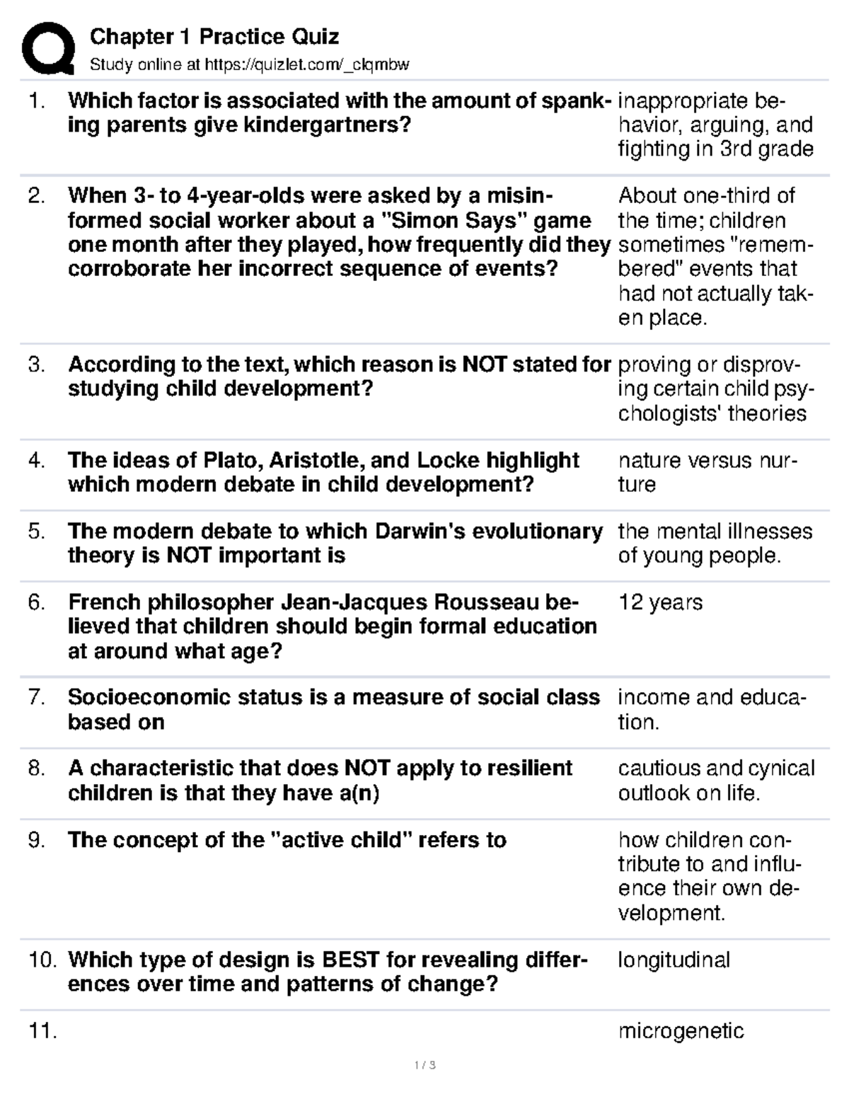 Chapter 1 Practice Quiz - Chapter 1 Practice Quiz Study online at ...