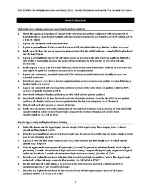 Muscle Adaptations to Use and Disuse Notes - Muscle Adaptations to Use ...