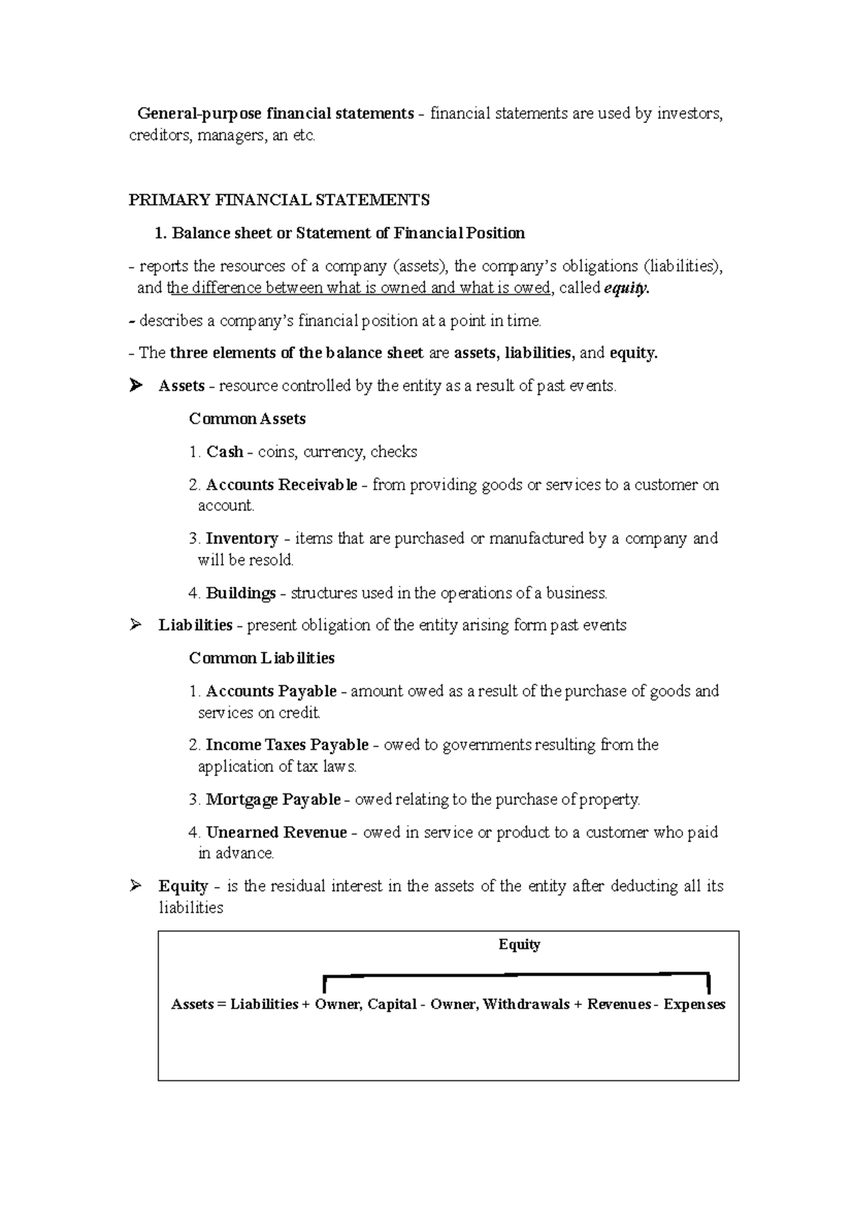 Financial Accounting Discussion 2 - General-purpose financial ...