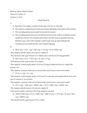 Lab 9 Typed Pre-Lab - Lab 9 pre lab - Stacey Charlot Chem 404 TR 2:10 ...