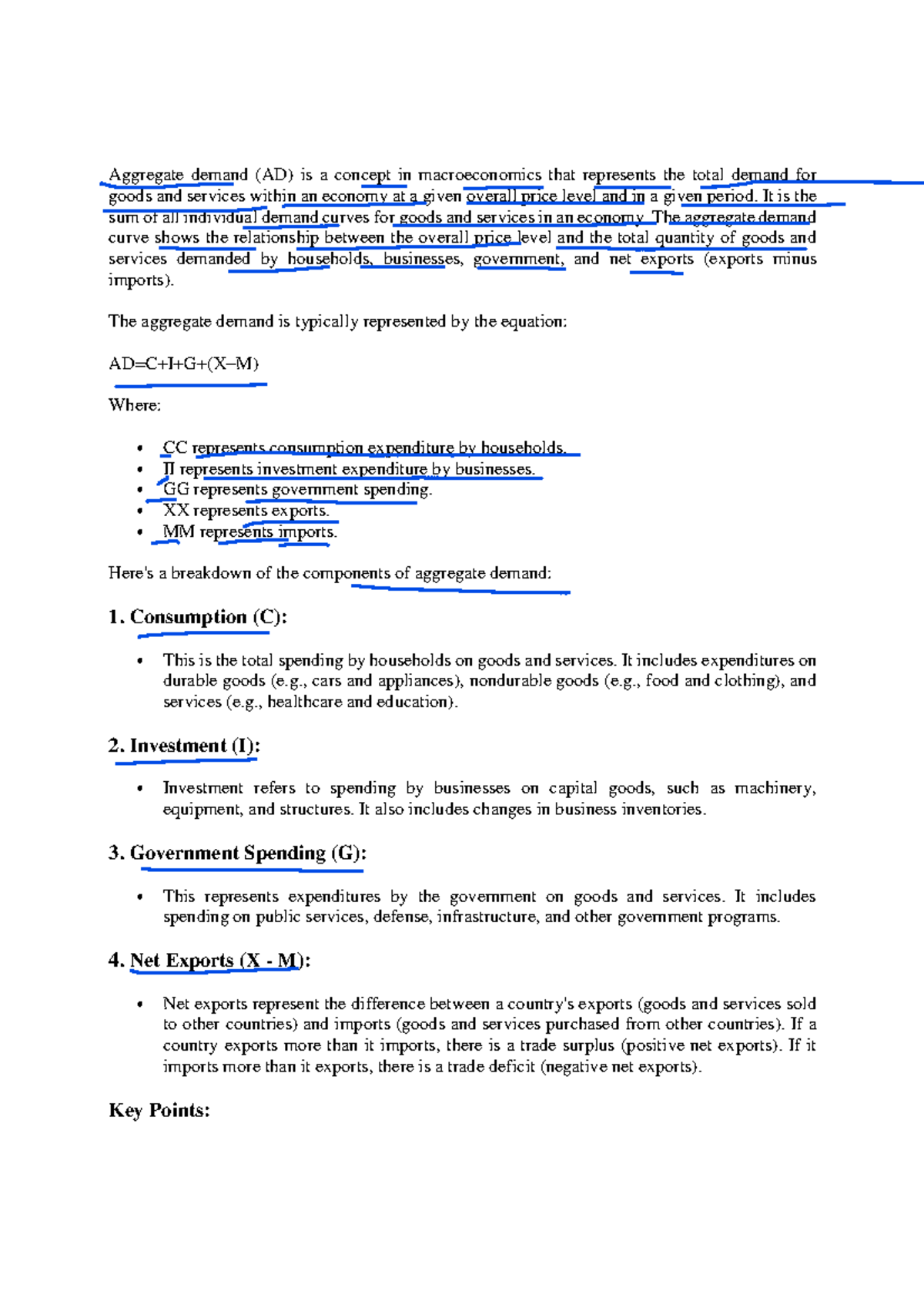 Aggregate demand - It is the sum of all individual demand curves for ...