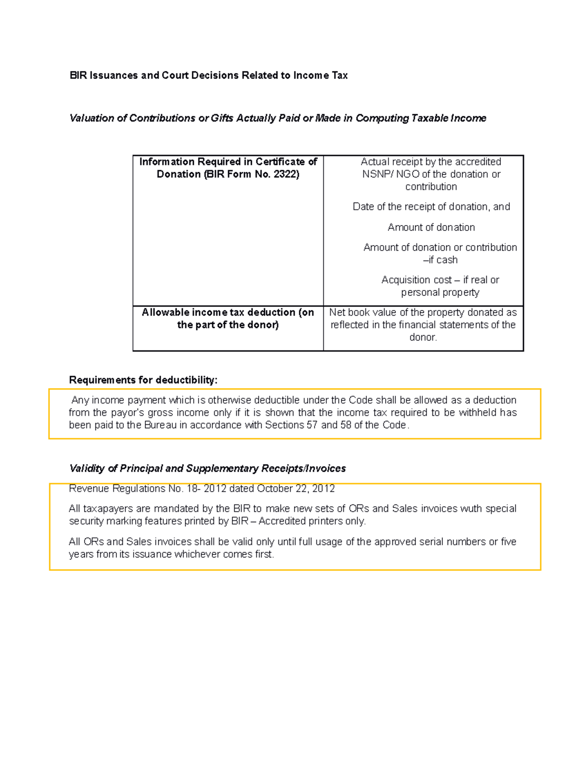BIR Issuances - BIR ISSUANCE - BIR Issuances and Court Decisions ...