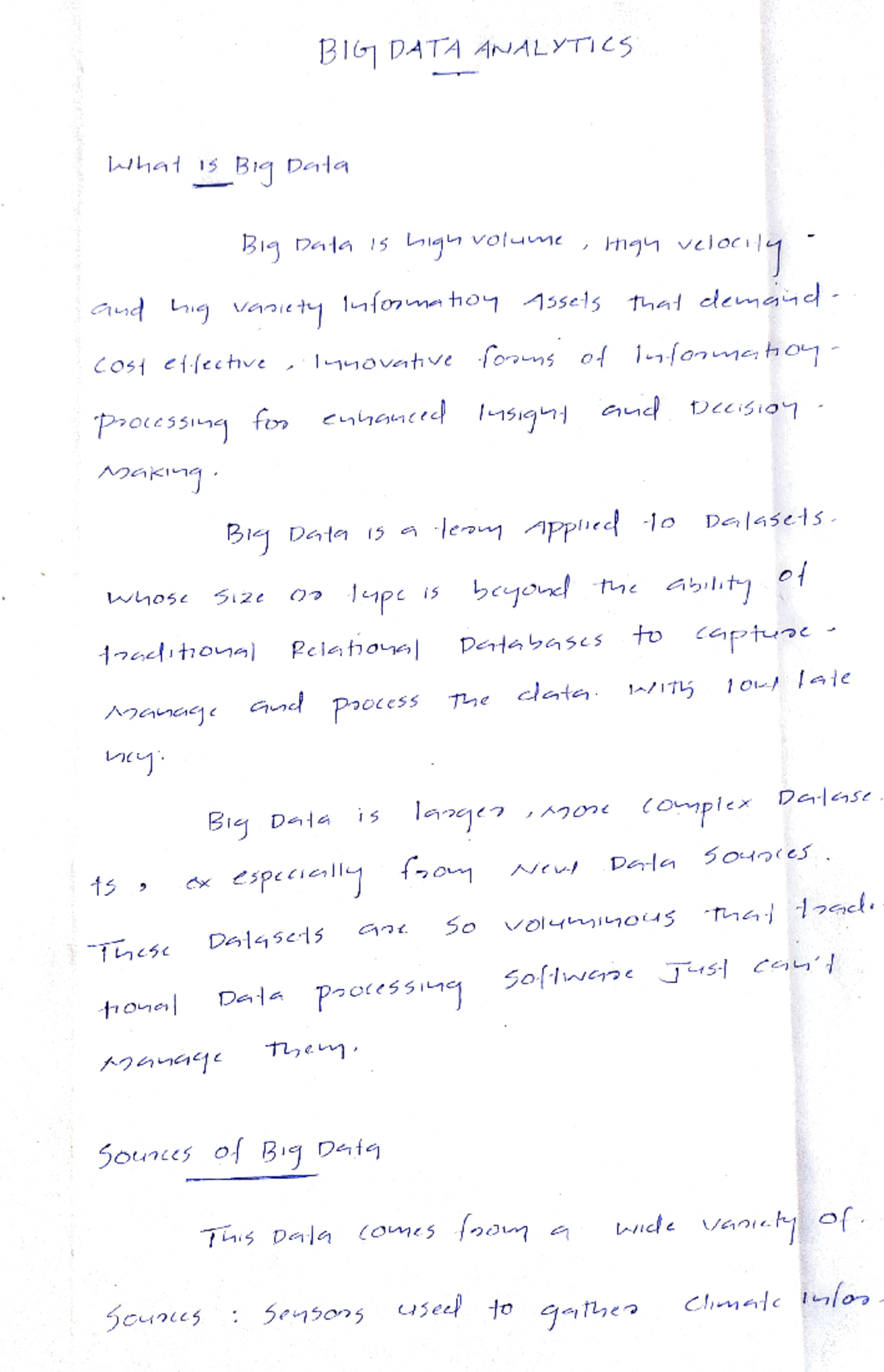 1- BIG DATA AND Sources OF BIG DATA - ####### Bl DATA ANALYTICS Lhal 15 ...