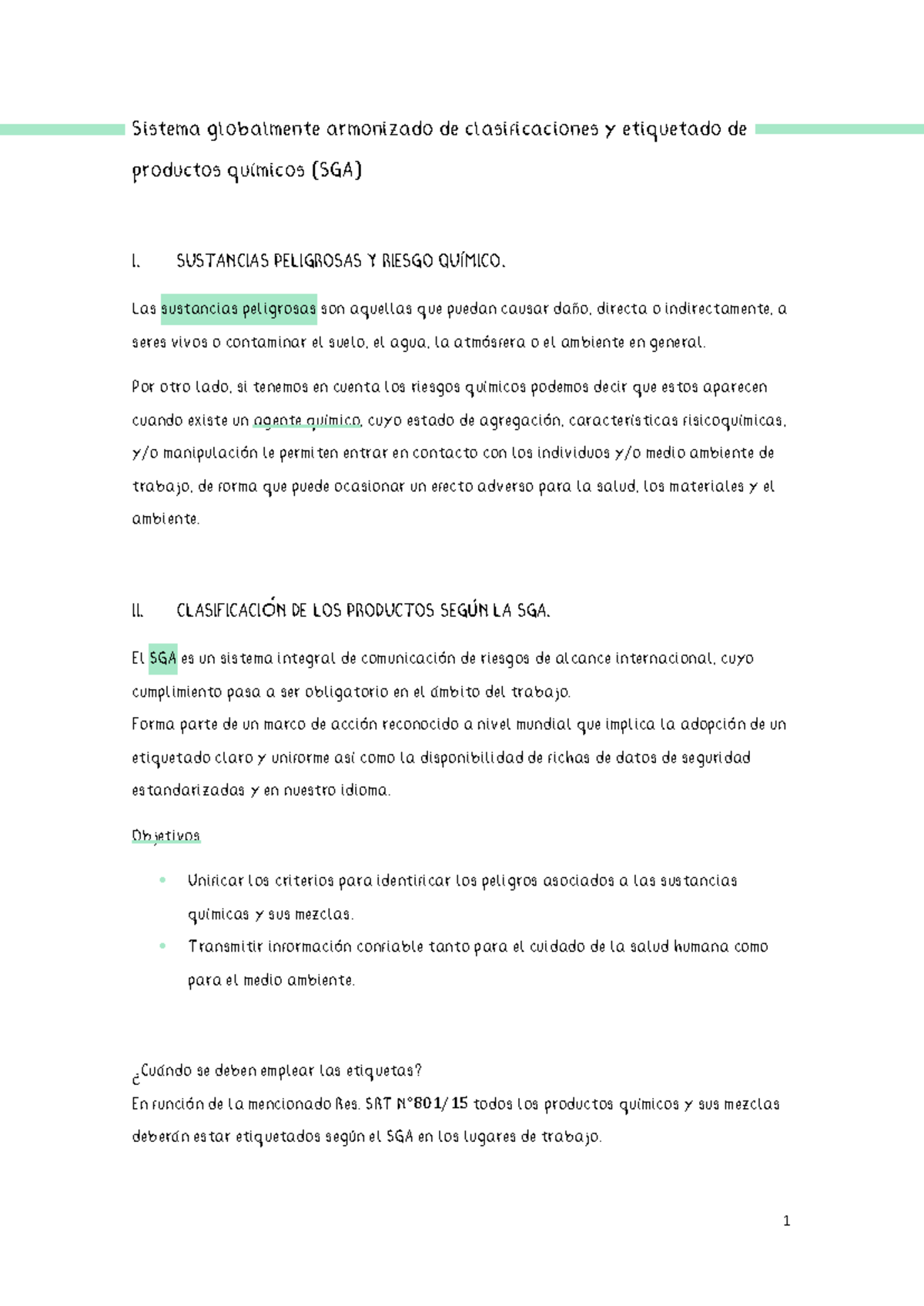 SGA - fgsdgsg - Sistema globalmente armonizado de clasificaciones y ...