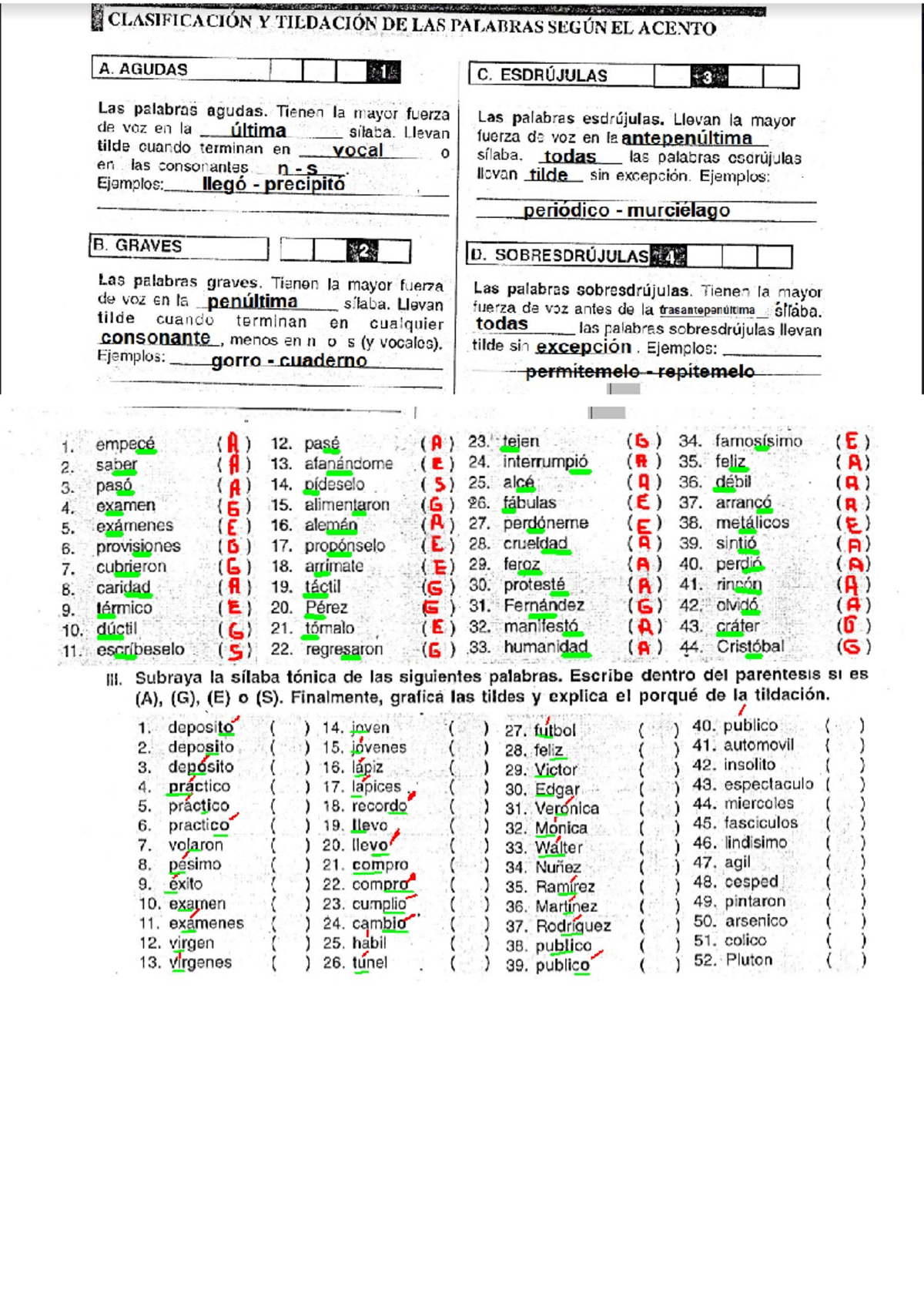 Diptongos hiatos - ayudas - CLASIFICACIÓN Y TILDACIÓN DE LAS PALABRAS ...