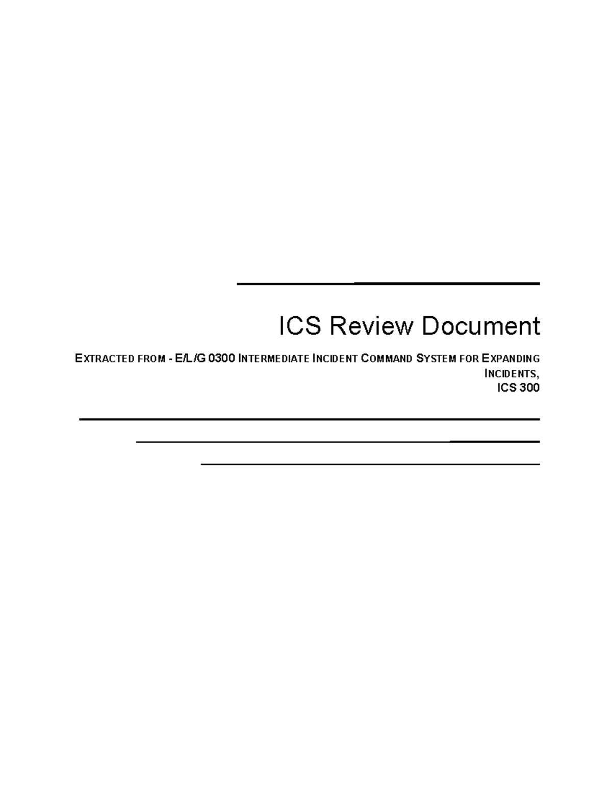 Ics review document - notes - ICS Review Document E XTRACTED FROM - E/L ...
