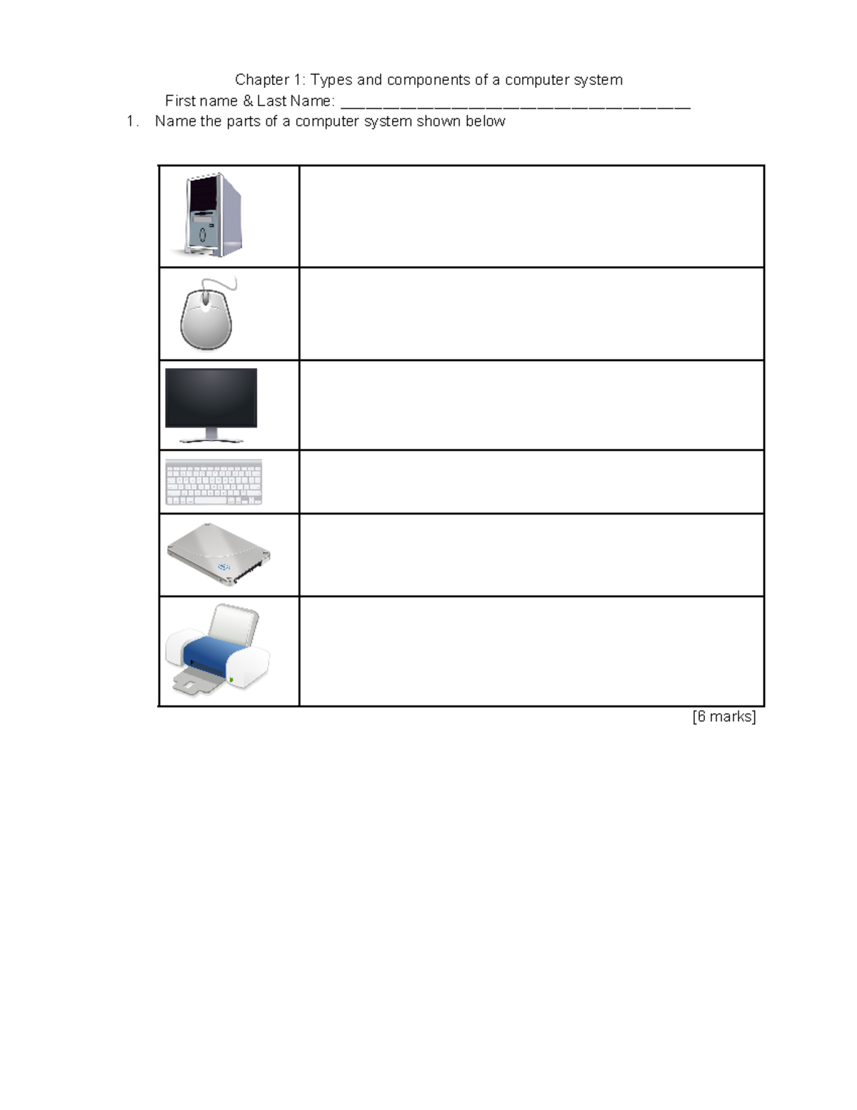 Ch01 - Types and components of a computer system - Chapter 1: Types and ...