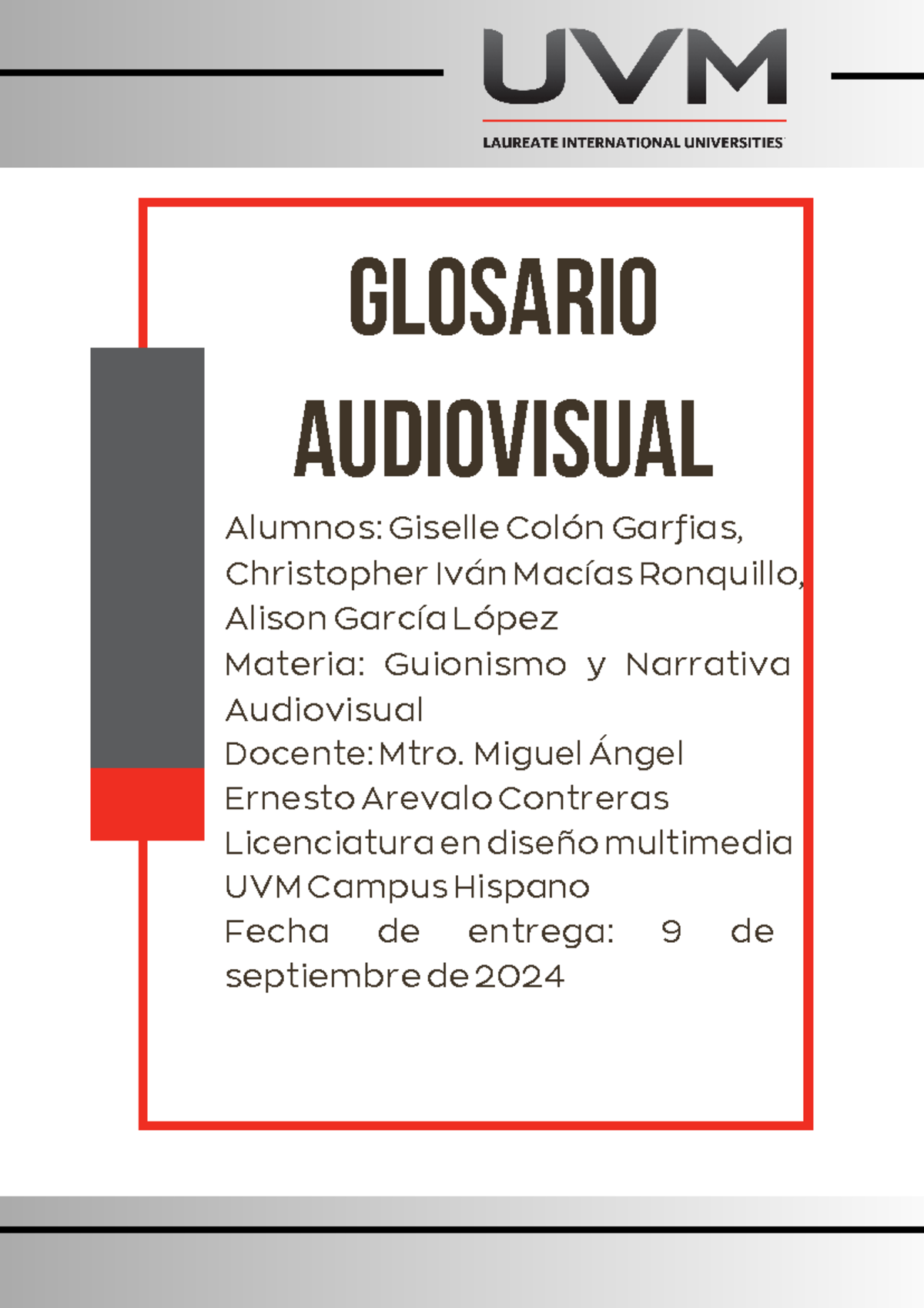 Tipos de enfoque - GLOSARIO AUDIOVISUAL Alumnos: Giselle Colón Garfias ...