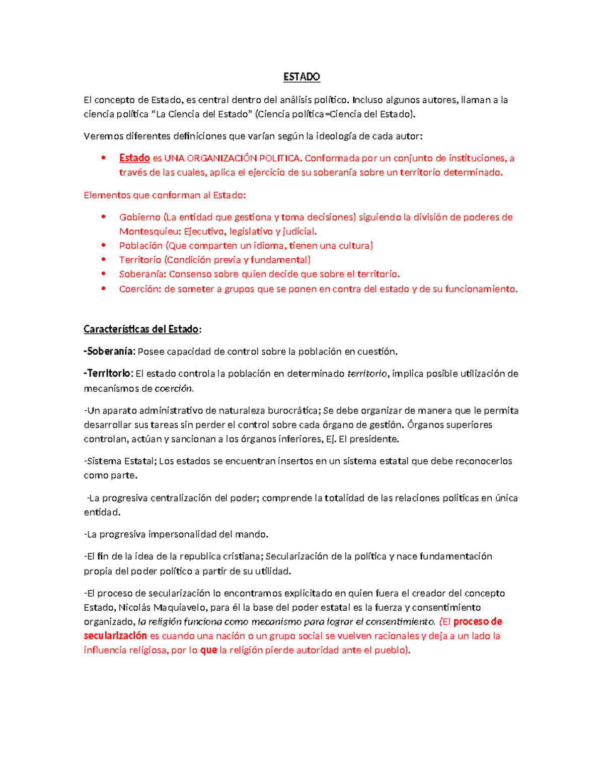 Procesos Politicos y Econ Mundiales al 22-4 - ESTADO El concepto de ...