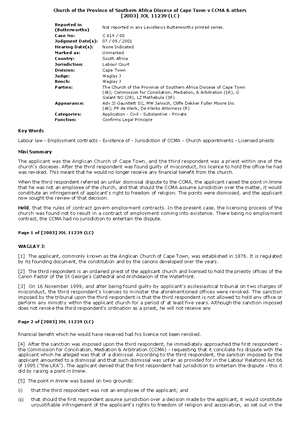 PAST Papers employment relations - COERA1-B22 – Supplementary ...