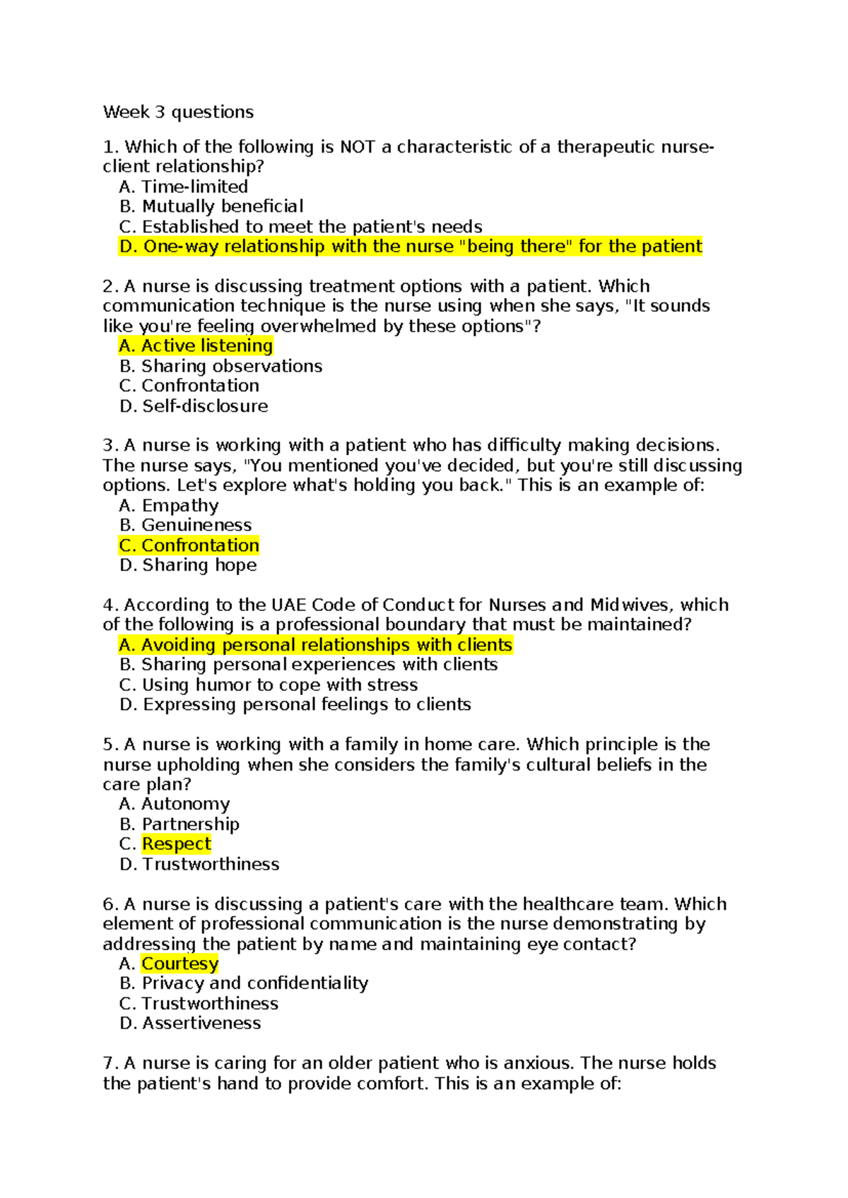 Week 3 practice questions TC - Week 3 questions Which of the following ...