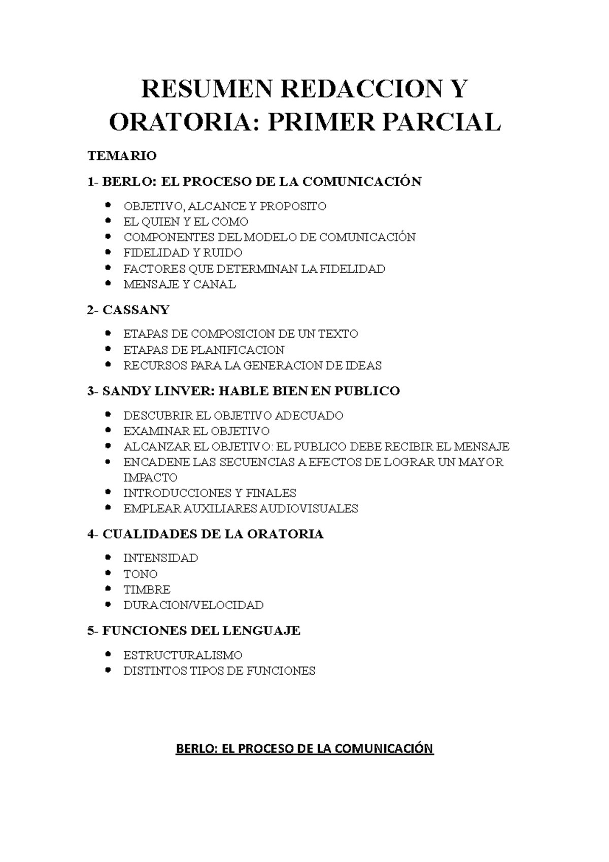 Resumen Redaccion Y Oratoria - RESUMEN REDACCION Y ORATORIA: PRIMER ...
