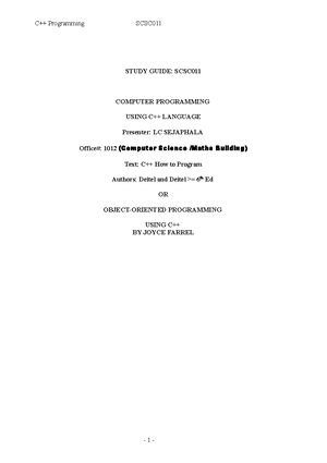 2021 SCSC012 study guide - UNIVERSITY OF LIMPOPO School of Mathematical ...