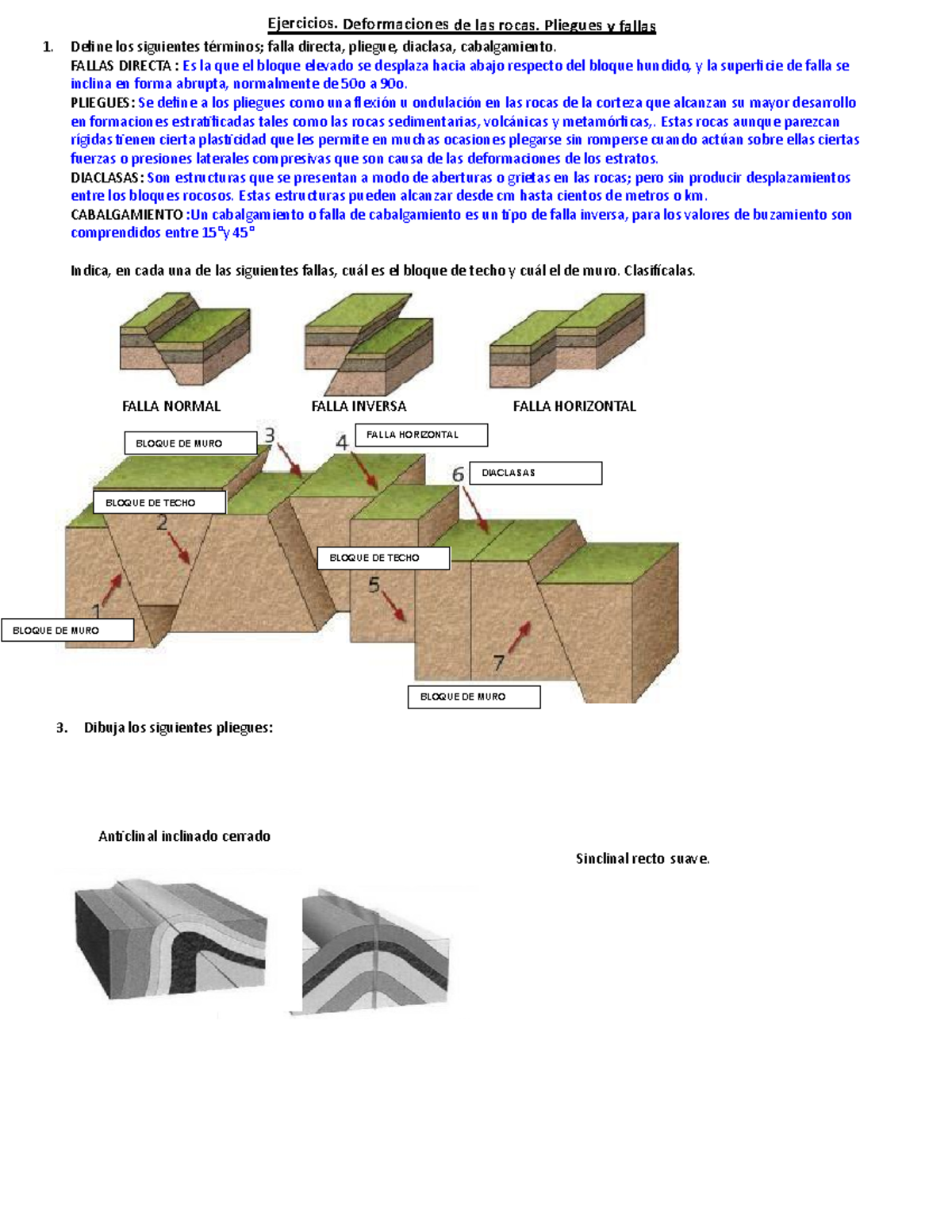 S06 S6 Material Ejercicios Practicos De Pliegues Y Fallas