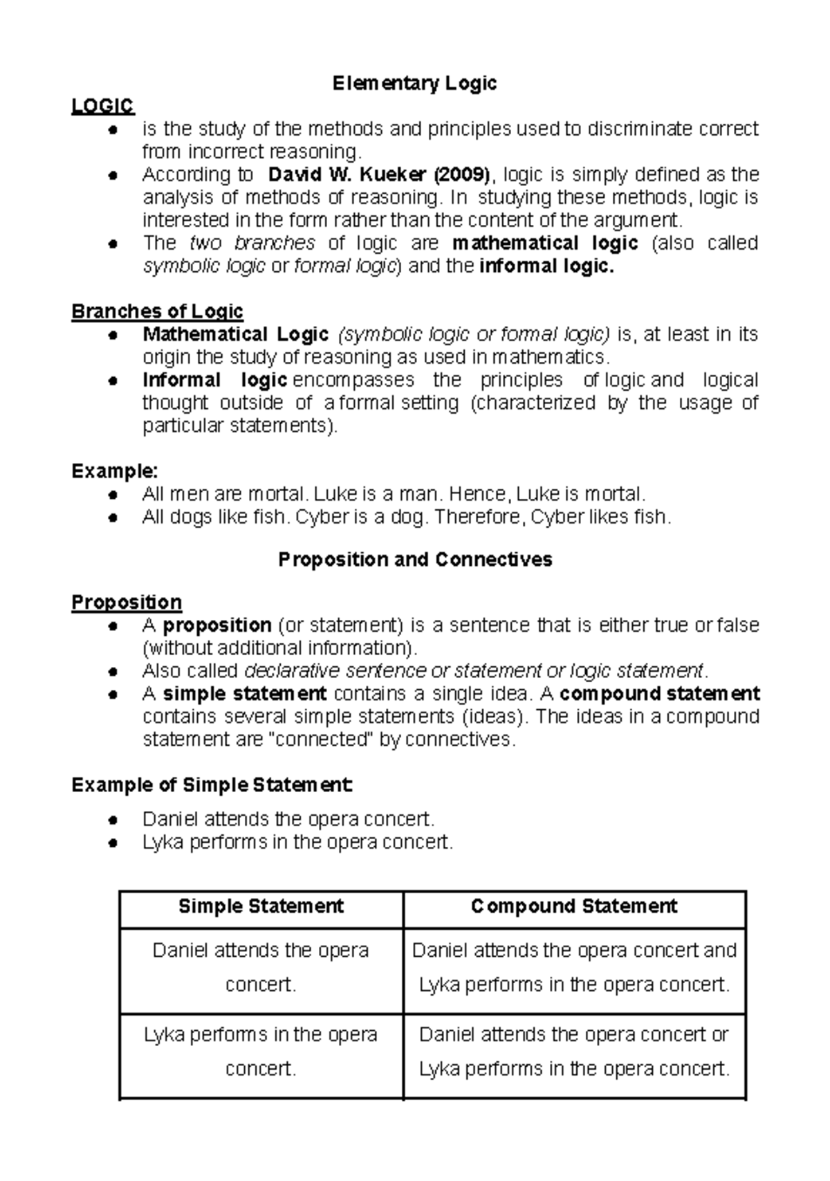 MMW-Elementary-Logic - Elementary Logic LOGIC is the study of the methods and principles used to ...