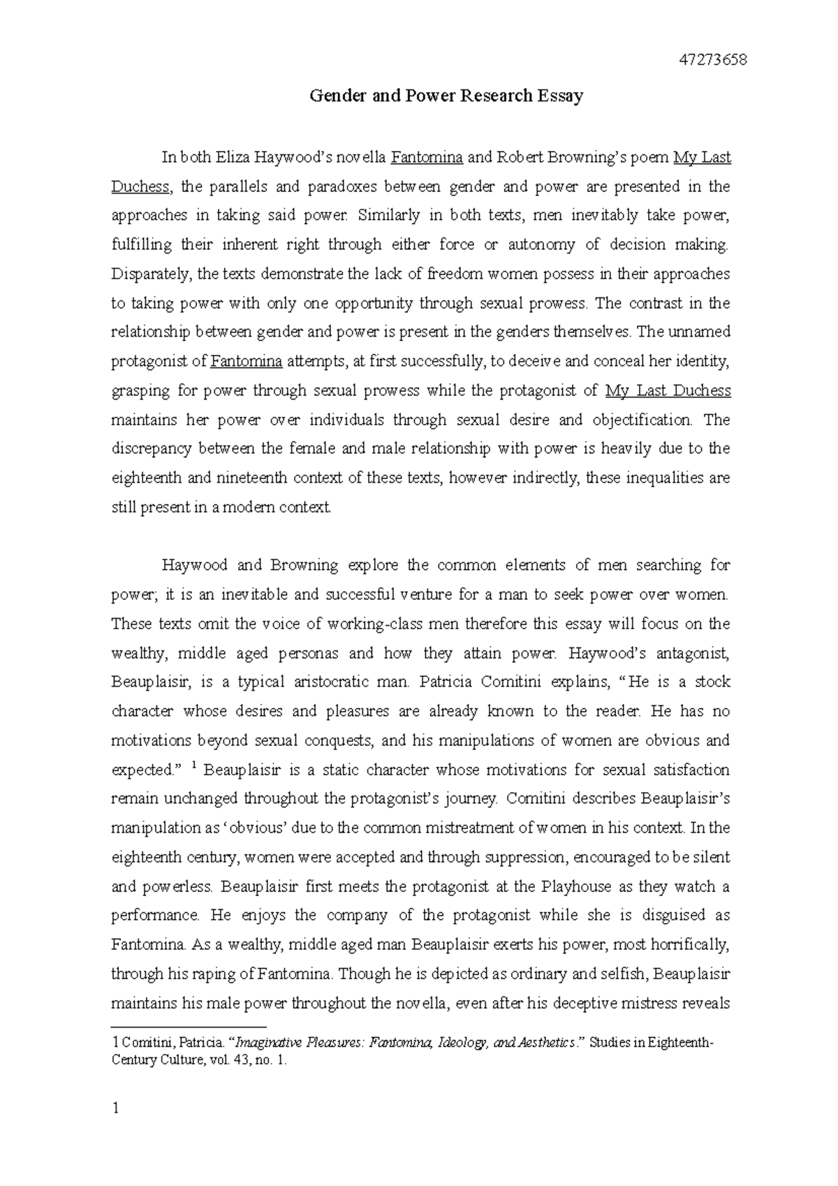 Gender and Power 47273658 - Gender and Power Research Essay In both ...