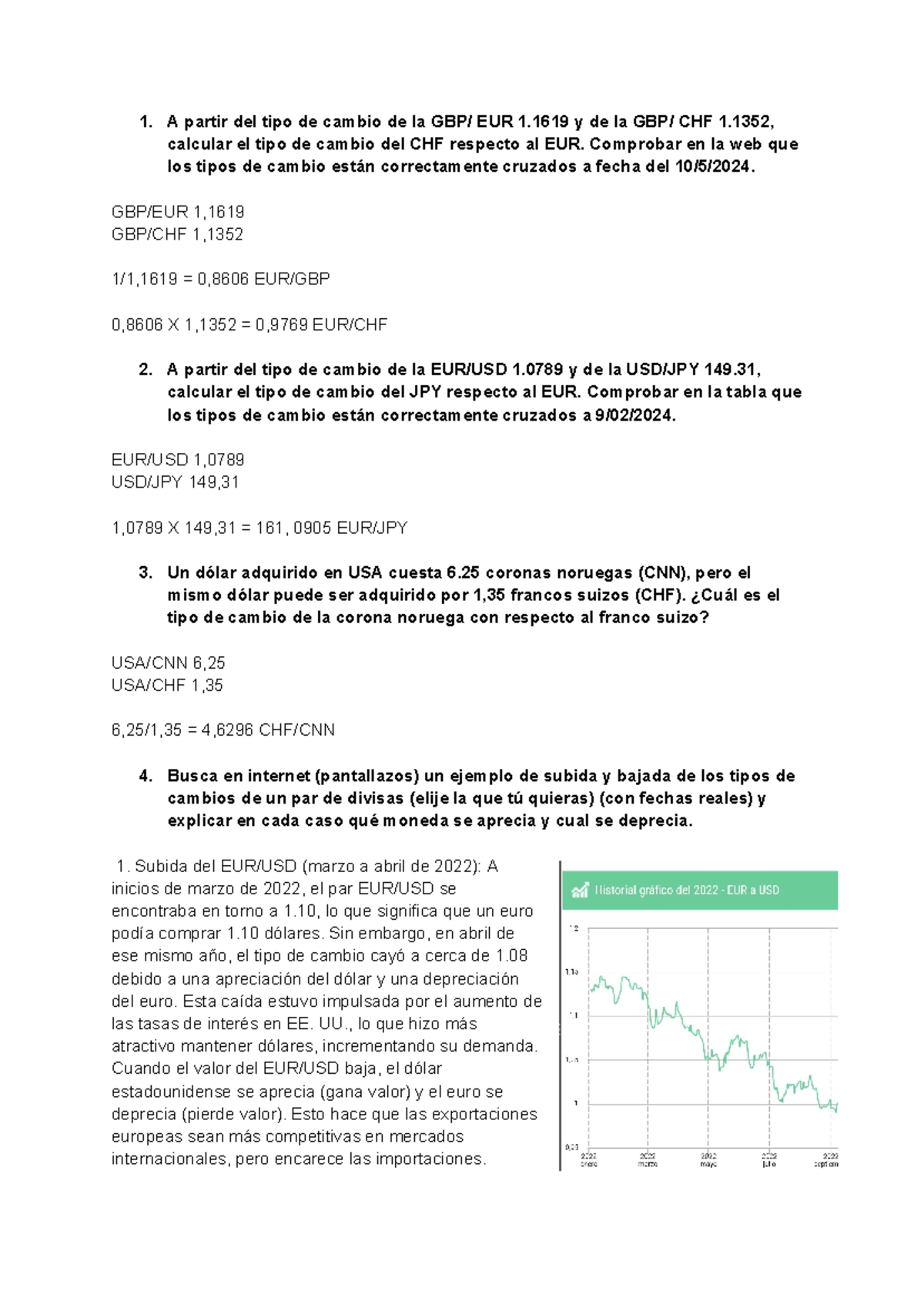 Ejercicios FinanciacióN - A partir del tipo de cambio de la GBP/ EUR 1 ...