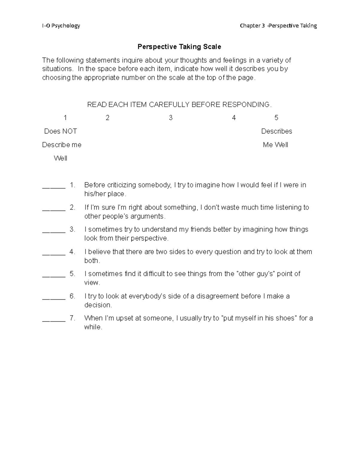 I-O-Psych CH 3 Supplemental - I-O Psychology Chapter 3 -Perspective ...
