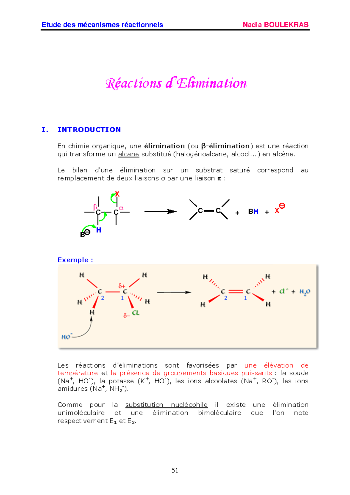 6 reactions d elimination 1 - - Studocu