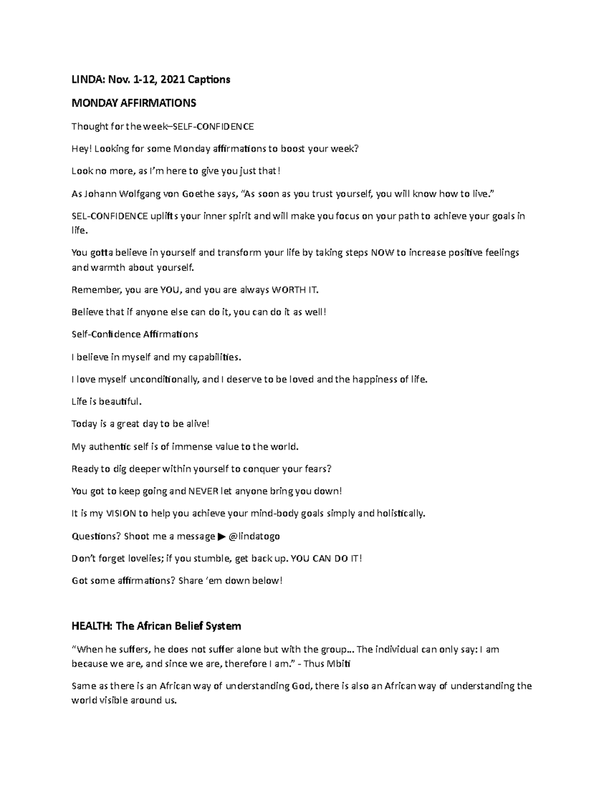 LIND- Nov. 1-12, 2021 Captions - Philippine Literature - Studocu