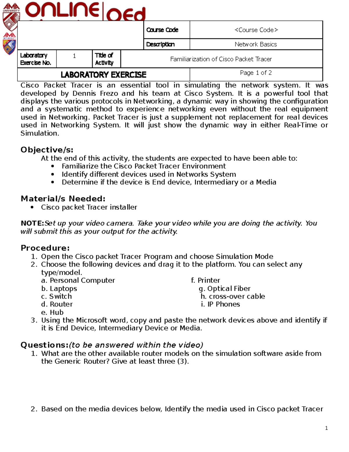 Week002-Laboratory 001-Network Types And Topologies - Cisco Packet ...