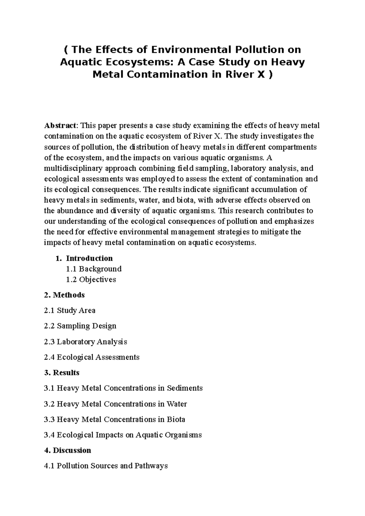 The Effects Of Environmental Pollution On Aquatic Ecosystems The the-effects-of-environmental-pollution-on-aquatic-ecosystems-the
