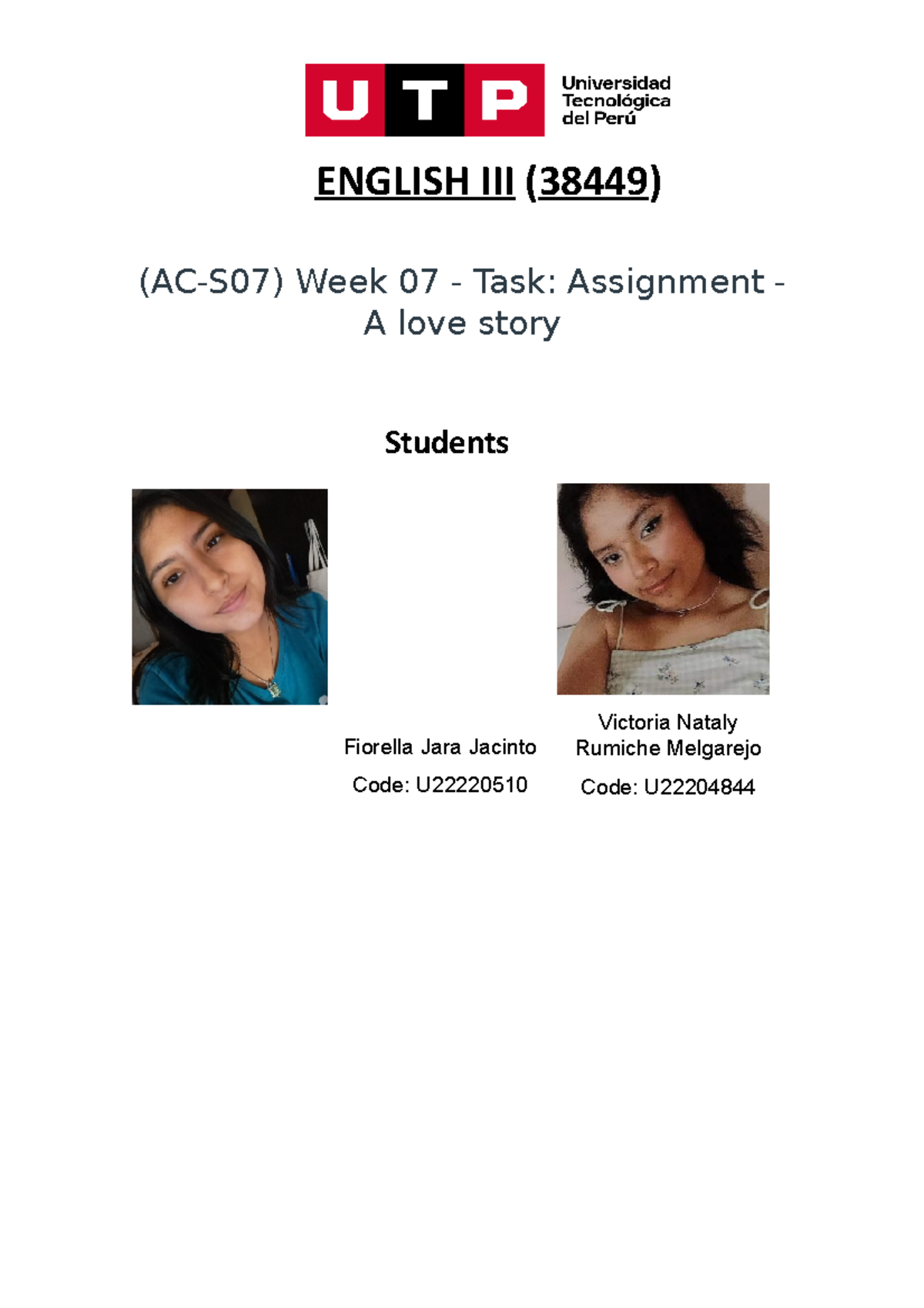 TASK7 Rumiche Victoria,Jara Fiorella - (AC-S07) Week 07 - Task: Assignment - A love story ...