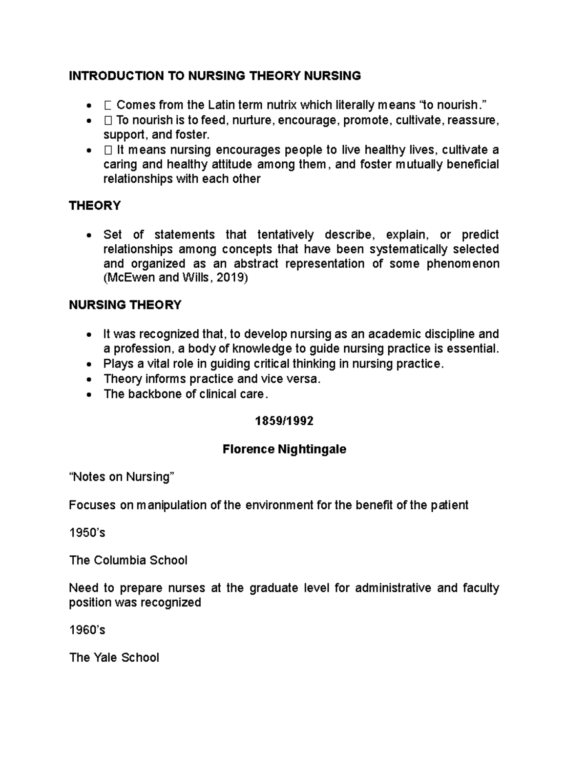 Introduction TO Nursing Theory Nursing - INTRODUCTION TO NURSING THEORY ...