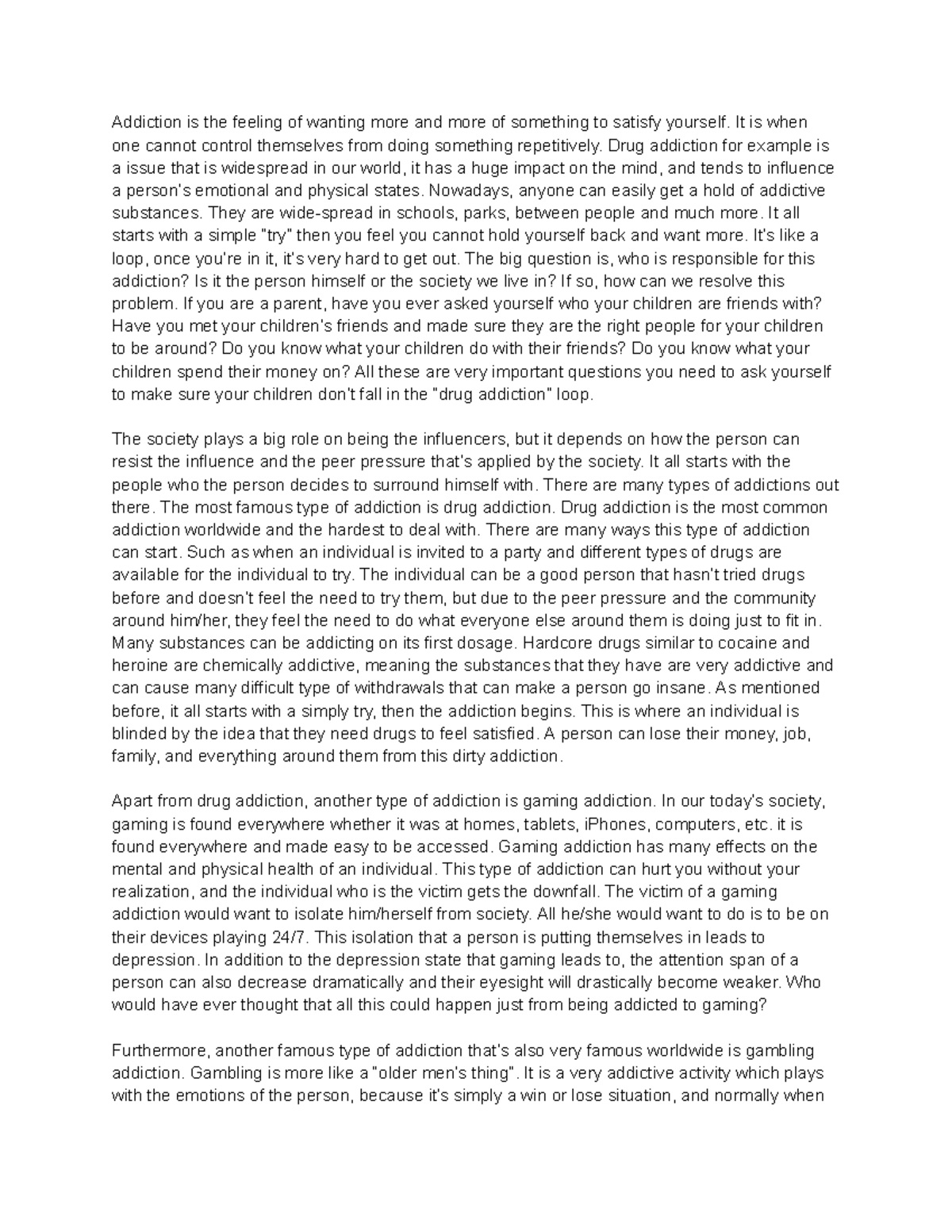 Addiction as a Problem of Modern Society and Ways to Deal With it ...