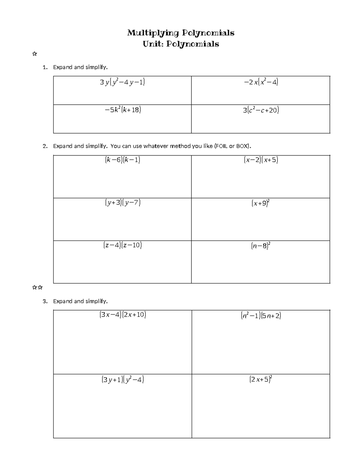 Henry Fernandez - Multiplying Polynomials - Multiplying Polynomials ...