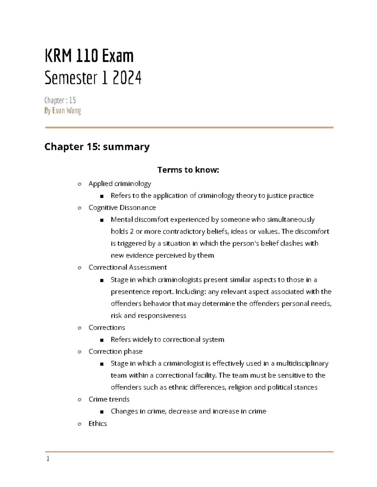 KRM exam chap 15+16 - KRM 15 16 - KRM 110 Exam Semester 1 2024 Chapter ...