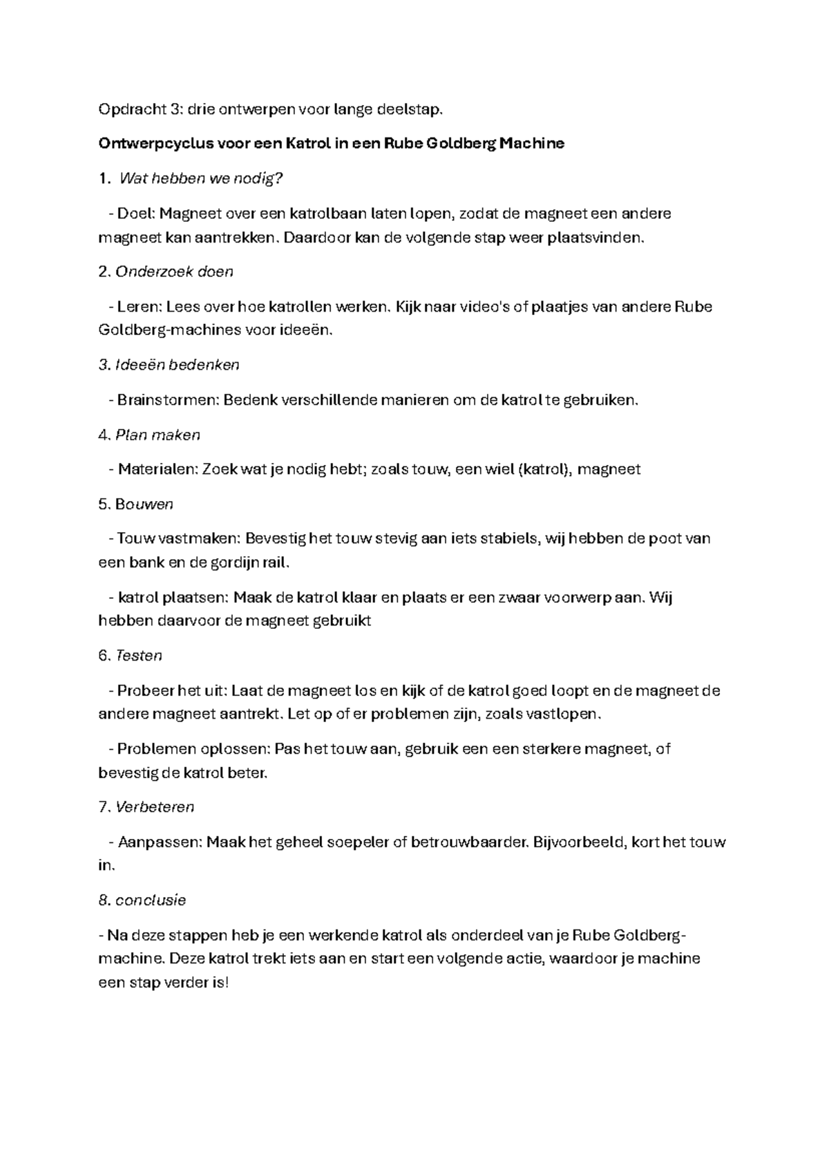 Natuurkunde opdracht 3 - Opdracht 3: drie ontwerpen voor lange deelstap ...