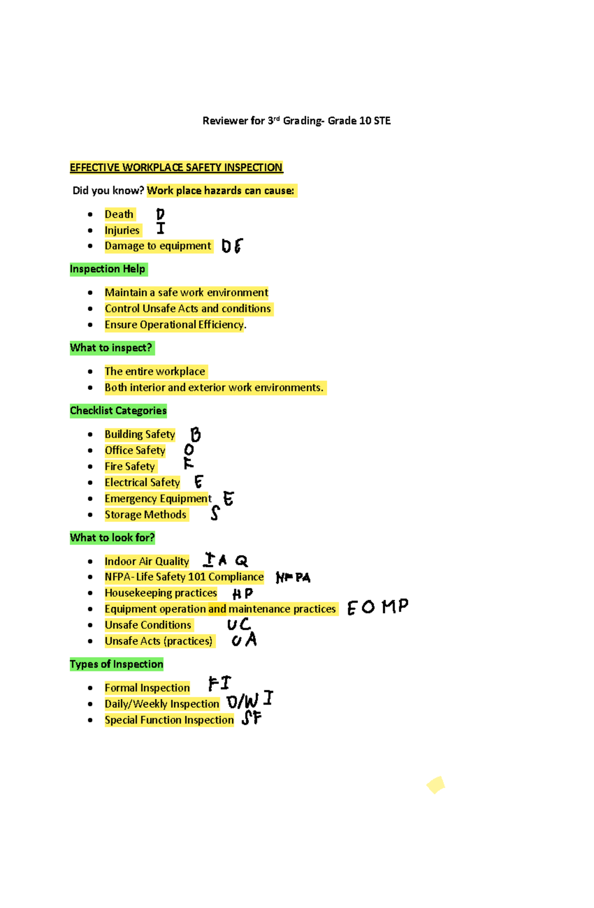 Reviewer for 3rd Grading Hardware servicing - Reviewer for 3rd Grading ...