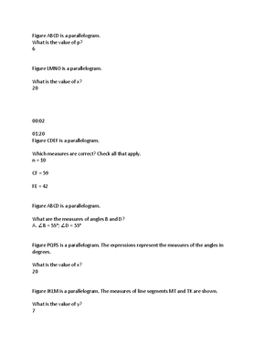 Geometry 5 - Points A, B, C, and D lie on circle M. Line segment BD is a diameter. What is the ...